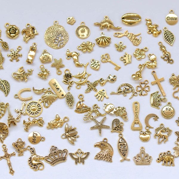Antique Vintage Gold Charms - Etsy