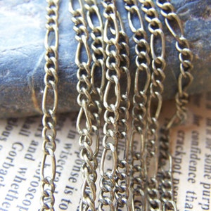 16ft (5m) of Antique Bronze Brass Figaro Chain Link 2.5x6mm A2023 - Etsy