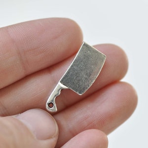 Butcher Knife Charms Antique Silver Pendant 9x23mm Set of 20 A8404 - Etsy
