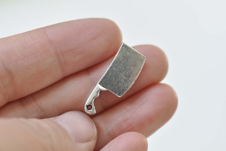 Butcher Knife Charms Antique Silver Pendant 9x23mm Set of 20 - Etsy