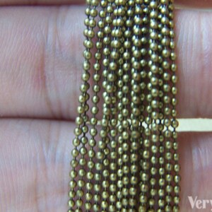 16ft (5m) Antique Bronze Brass Fine Bead Ball Chain 1.2mm A3994 - Etsy
