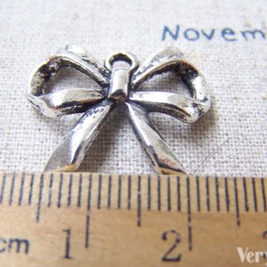 Silver Bow Tie Charms Bowite Knot 19x22mm Set of 20 Pcs A2900 - Etsy