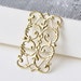30 Pcs Raw Brass Filigree Rectangle Floral Stamping Embellishments ...