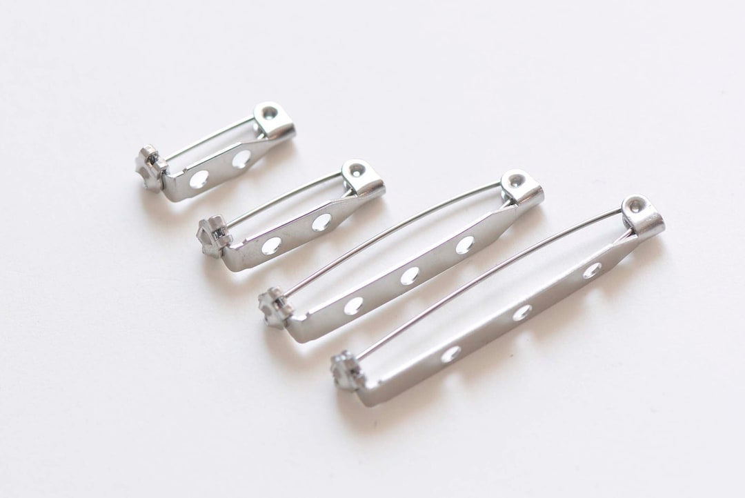 Stainless Steel Brooch Back Bar Safety Pins 17mm/20mm/25mm/32mm/40mm - Etsy