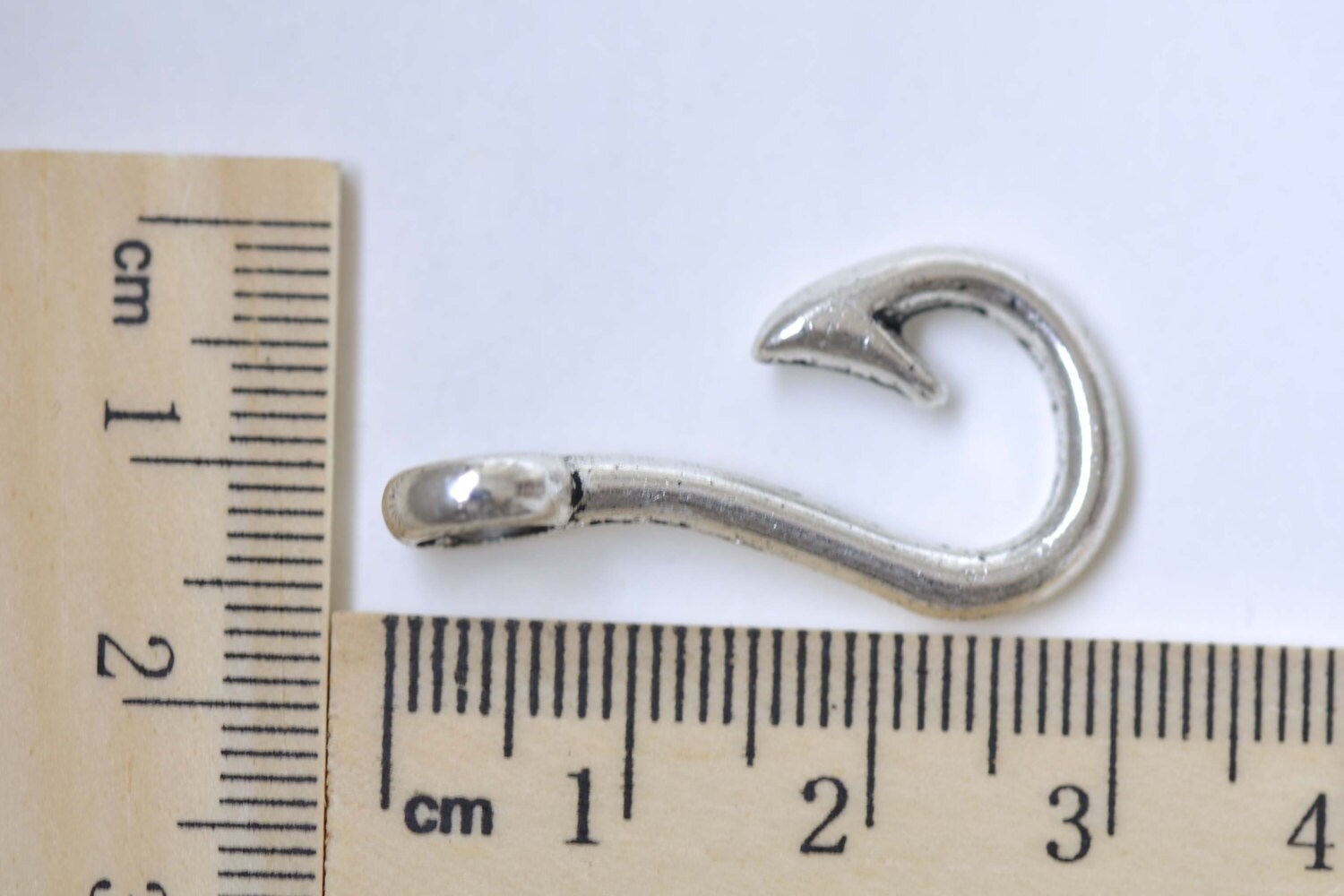 Large Hole Fish Hook Charms Unadorned Blank Fishing Hook - Etsy