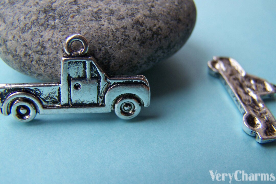 10 Pcs of Antique Silver Truck Pendants Charms 15x26mm A933 - Etsy