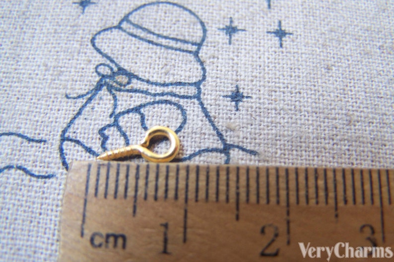 500 Pcs Gold Mini Screw Eye Pins Hook Bail 4x8mm 19 Gauge - Etsy