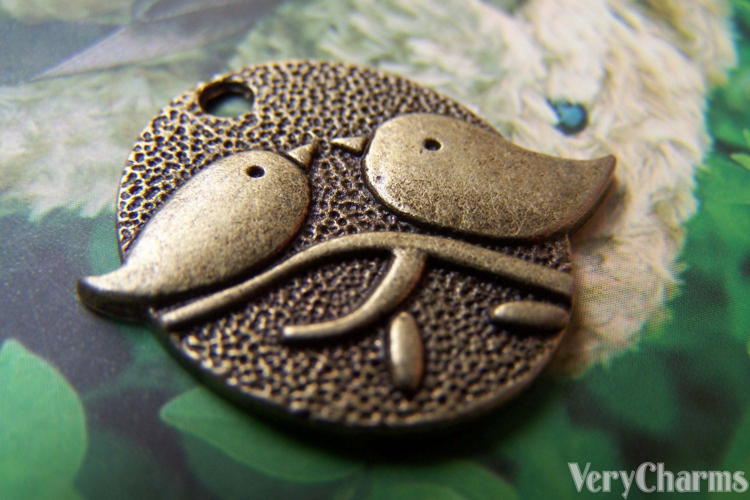 SALE 10 Pcs of Antique Bronze Two Birds on Tree Oval Charms 25x29mm ...
