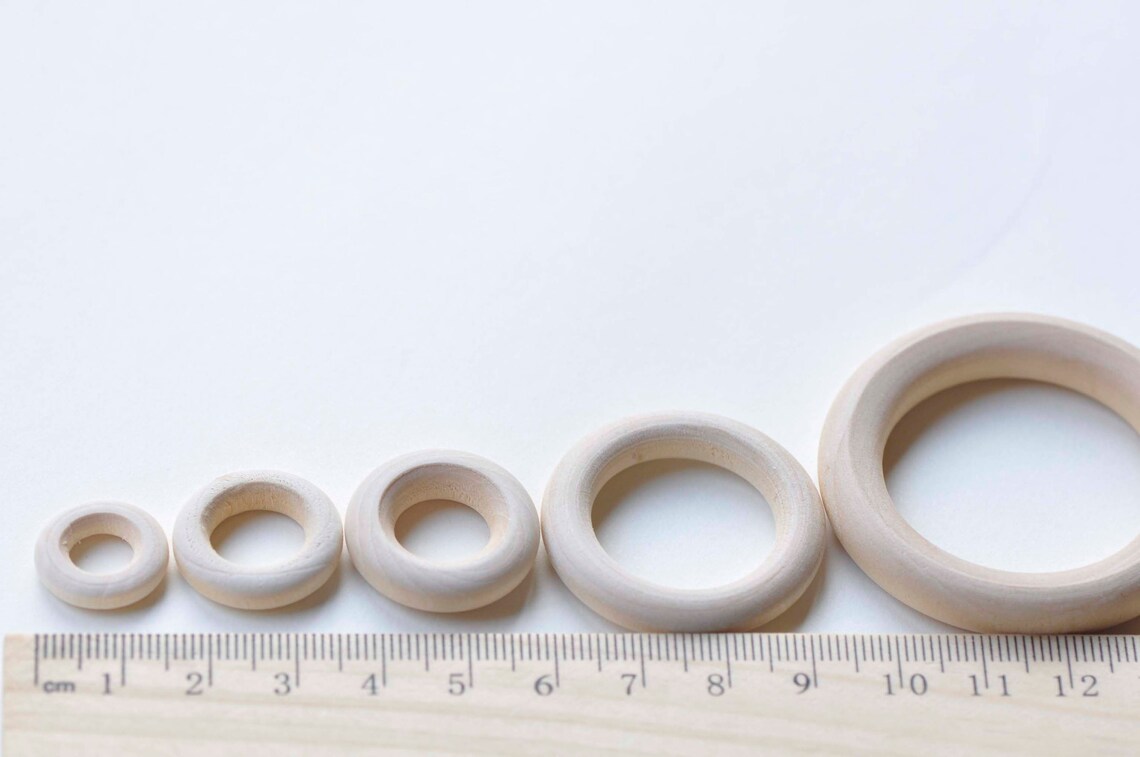 Round Unfinished Natural Wood Ring Circle | Etsy