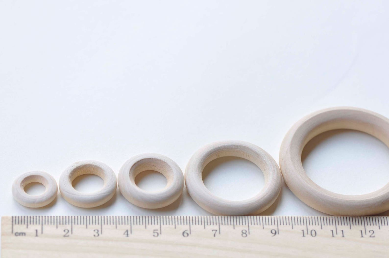 Round Unfinished Natural Wood Ring Circle 15mm/20mm/25mm/30mm/35mm/40mm ...