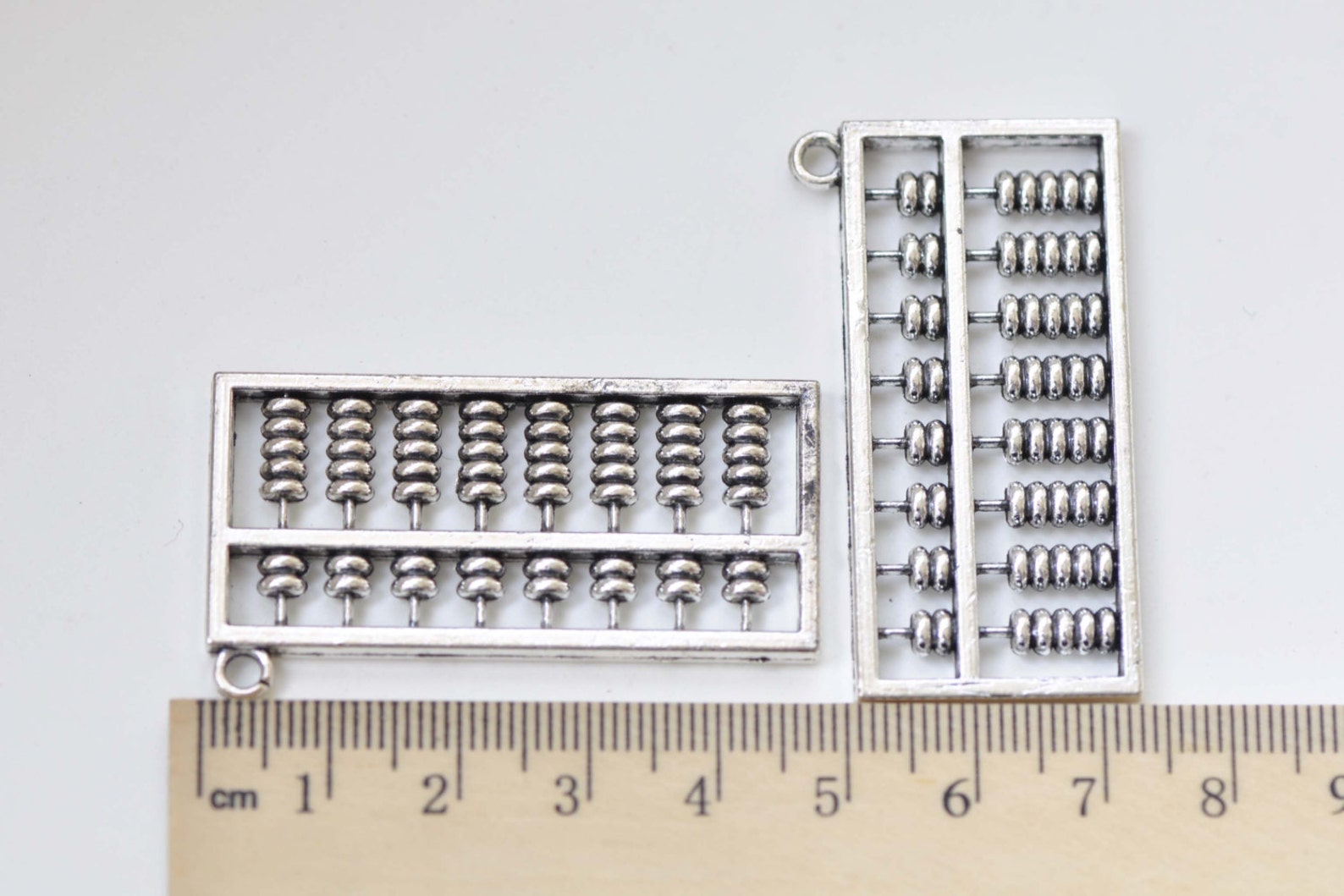 Chinese Abacus Charm Pendants Antique Silver Finish Set of 6 A8440 - Etsy