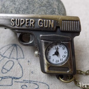 1 PC Antique Bronze Pistol Gun Pocket Watch 48mm A6276 - Etsy
