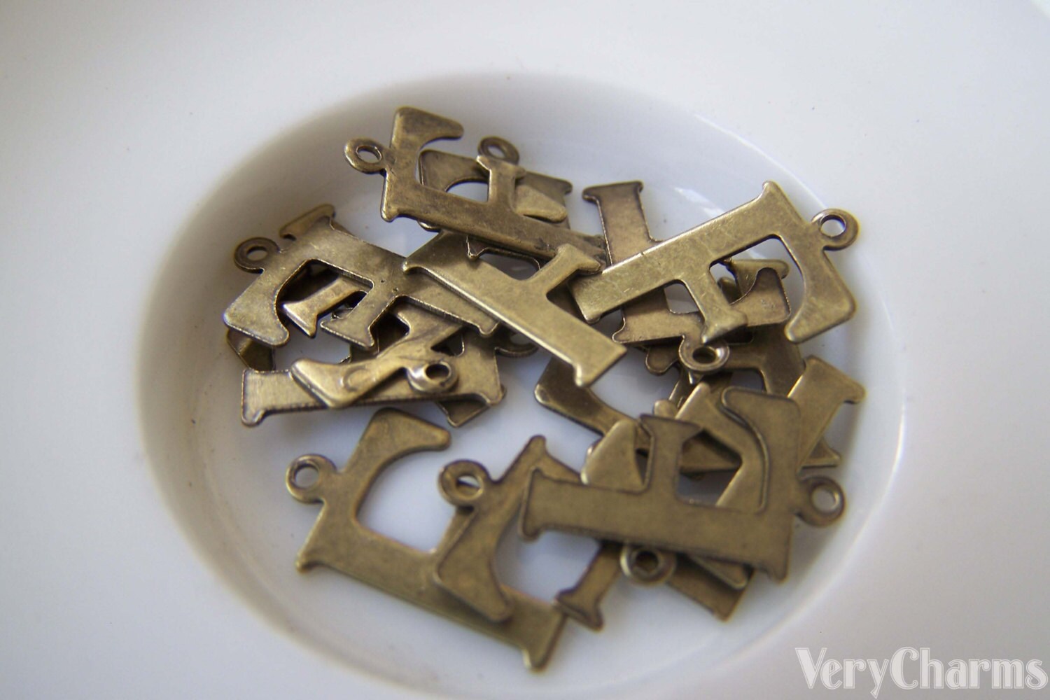 10 Pcs of Antique Bronze Brass Alphabet Letter F Charms 9x15mm - Etsy