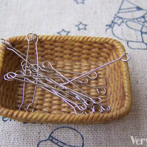 50 Pcs Platinum Double Sided Eye Pins 25mm 28gauge A4997 - Etsy