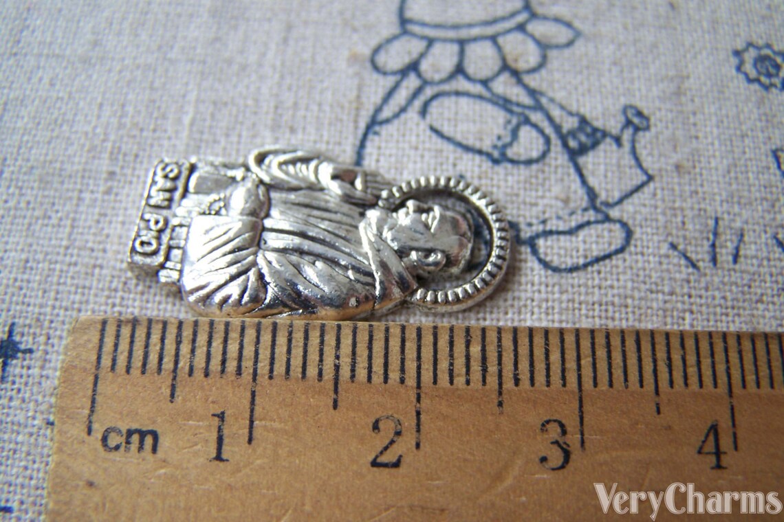 10 Pcs of Antique Silver Religious Charms 14x25mm A4398 - Etsy