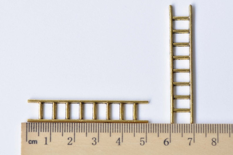 10 Pcs of Antique Gold Ladder Pendant Charms 10x51mm A8606 | Etsy