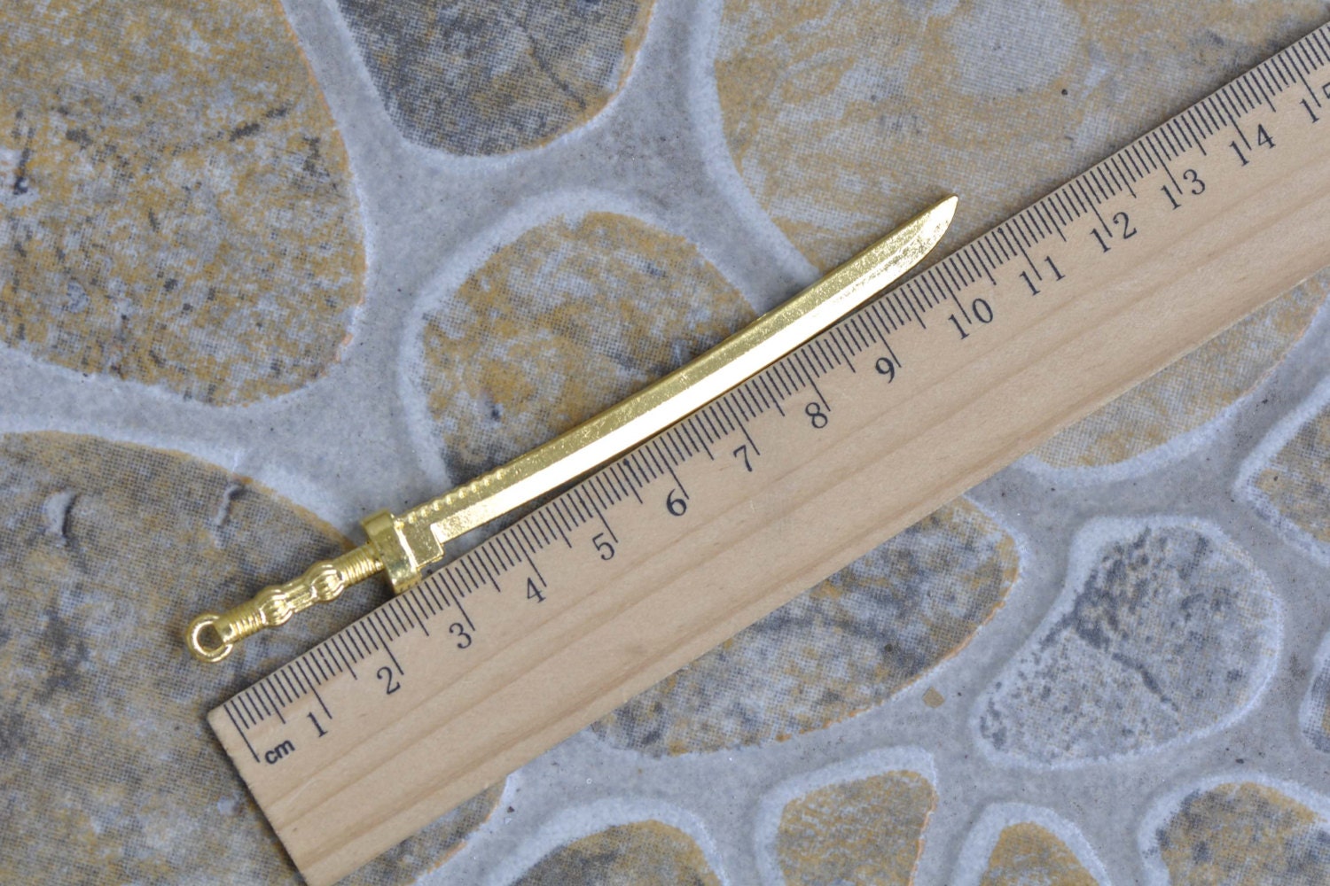 Gold Japanese Blade Katana Sword Charms 10x108mm Set of 5 A7964 - Etsy