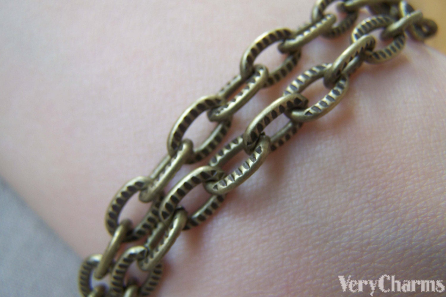 16 Ft 5m Antique Bronze Steel Chunky Embossed Textured Cable - Etsy