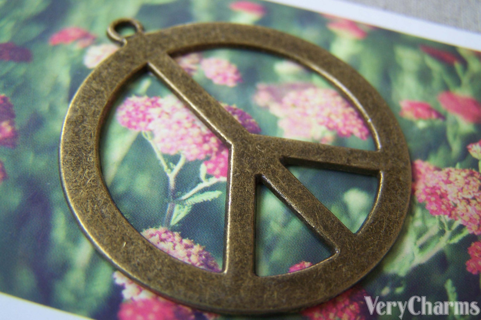 5 Pc of Antique Bronze Huge Peace Symbol Sign Pendants 40mm - Etsy