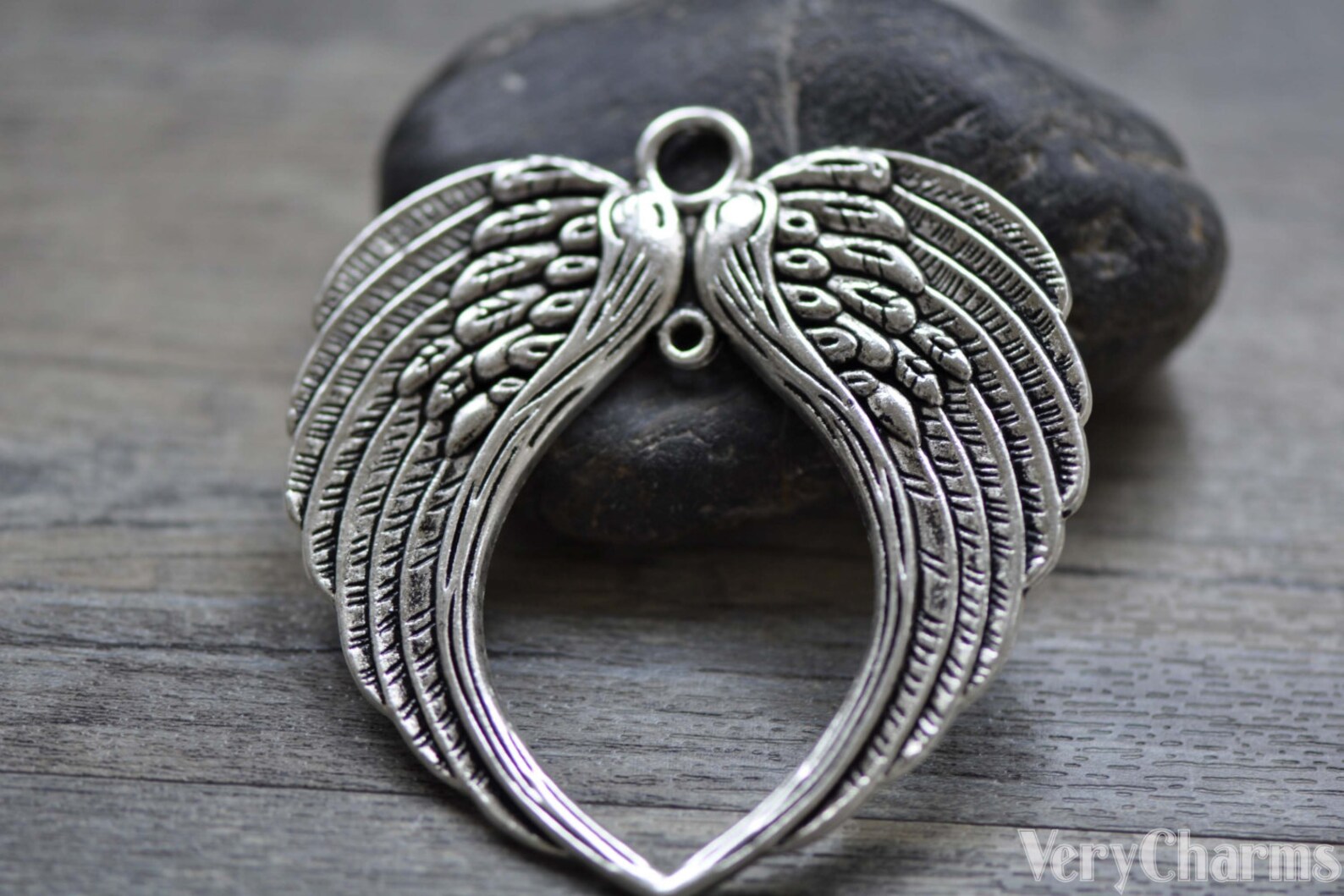 Large Angel Wings Connectors Antique Silver Pendants 68x73mm - Etsy