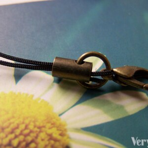 Black Strap Lariat Lanyard With 10mm Bronze Lobster Clasp Cell Phone ...