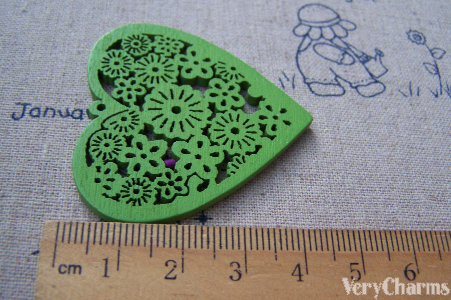 Wood Heart Pendants Cut Out Flower Wooden Charms Assorted - Etsy
