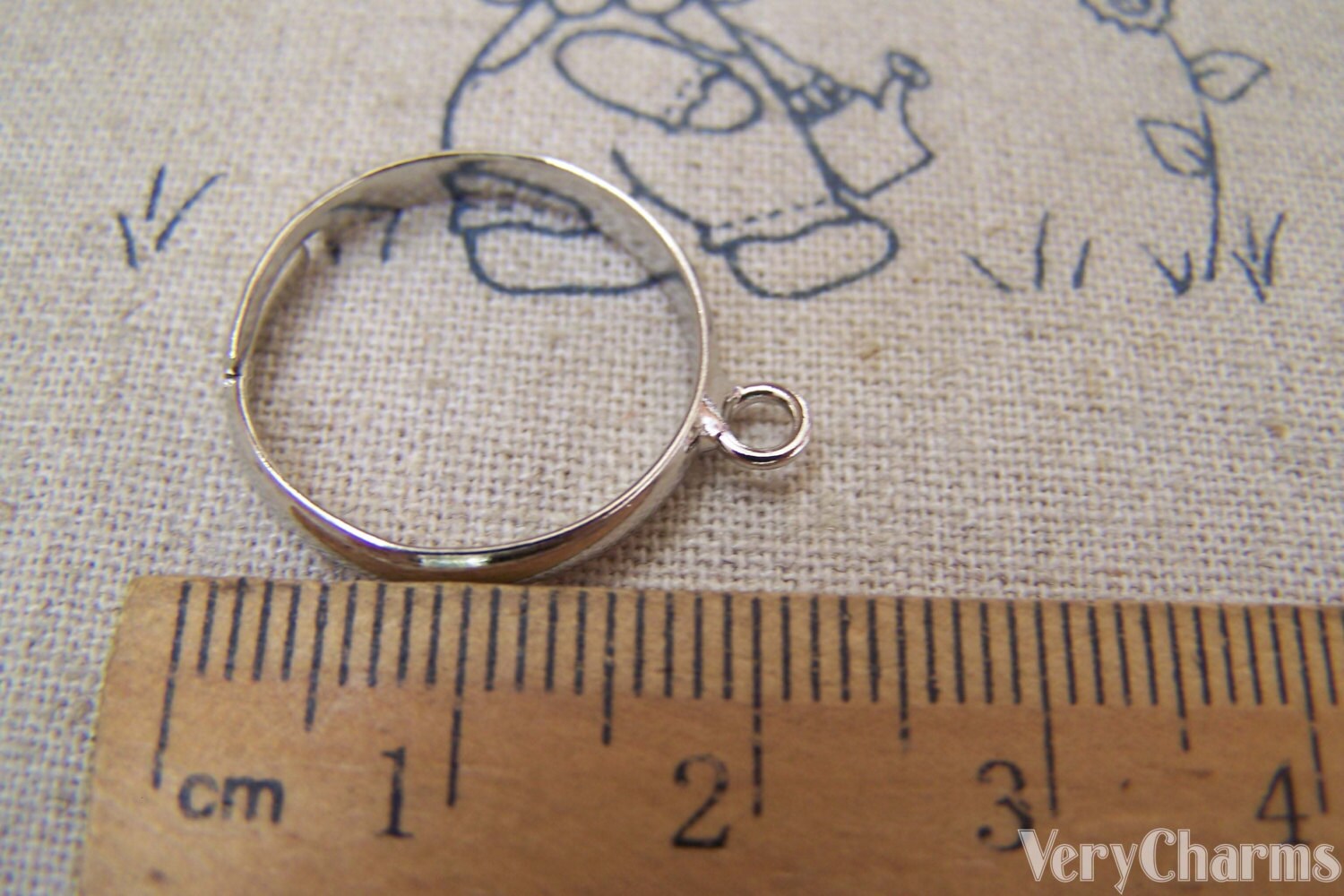 Single Loop Ring Bases Platinum Tone Brass Adjustable Ring | Etsy