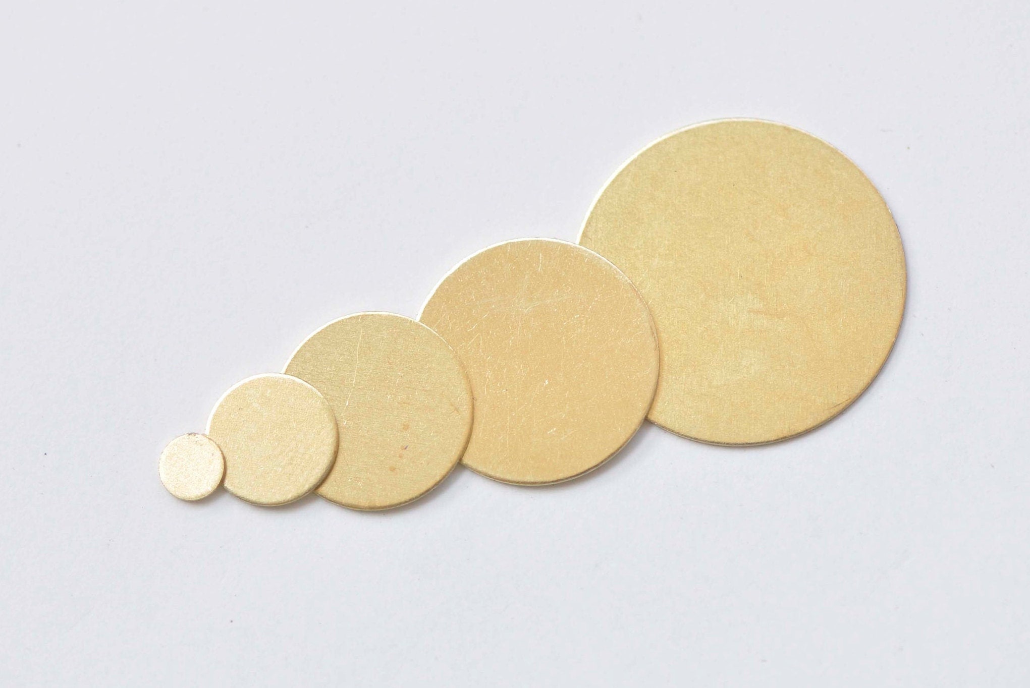 Raw Brass Flat Round Blank Disc Engravable No Hole Tags - Etsy