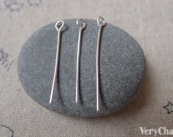 Eye Pin Silver Eye Head Pin O Pins 22gauge 22G Jewelry Finding 0.7x50mm ...