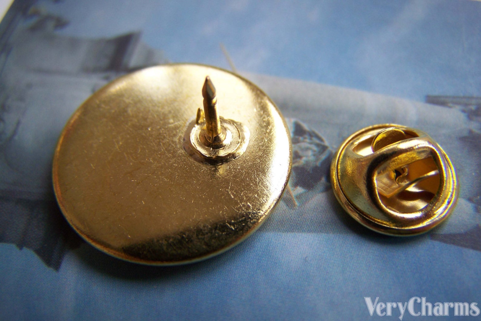 Gold Tie Tack Clutch Lapel Pin Brooch Blank Match 20mm Cameo | Etsy