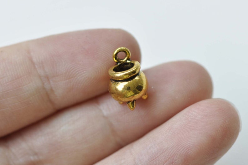 10 Pcs Antique Gold Censer Charms Cooking Pot Pendants 8x11mm A8671 - Etsy