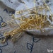 50 Pcs Gold Double Sided Eye Pins Connector 25mm 28gauge A2821 - Etsy