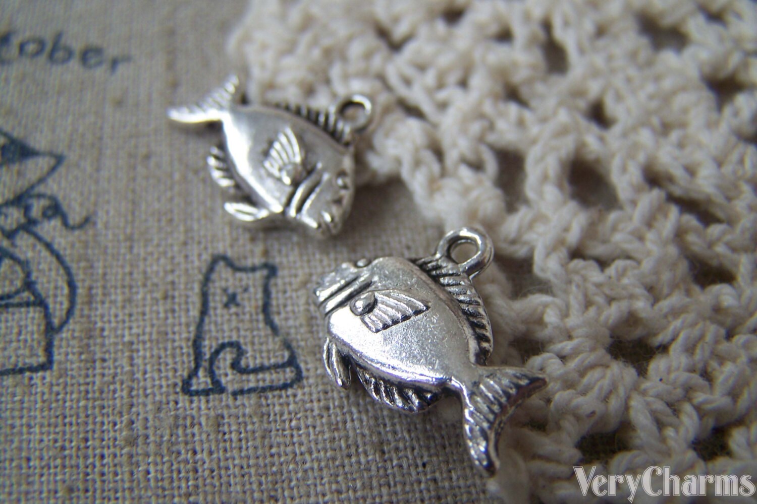 20 Pcs of Antique Silver Lovely Salmon Fish Charms 10x18mm - Etsy