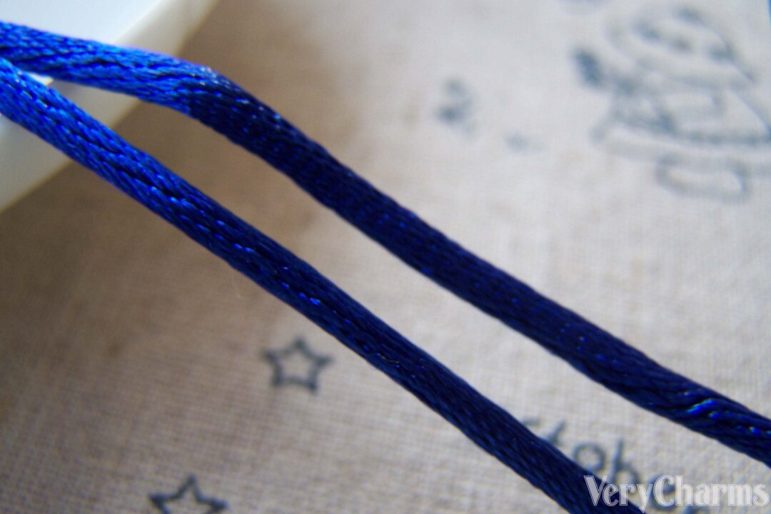 One Bundle of 20 Meters Navy Blue Chinese Knot Nylon Bead Cord Thread ...