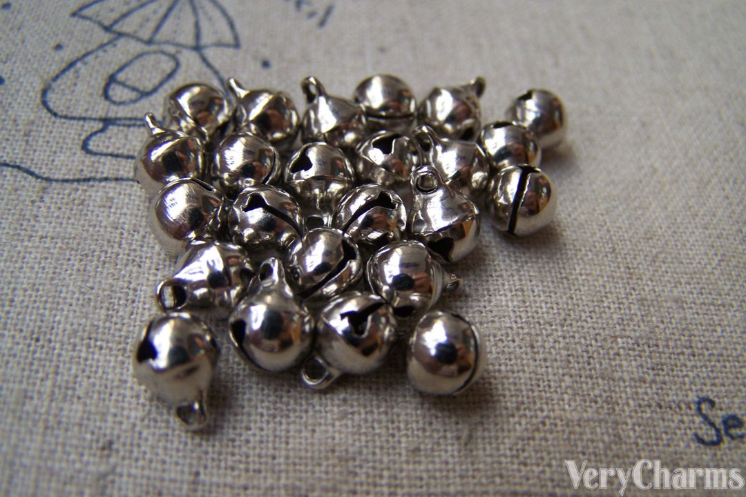 Round Bells Silvery Gray Nickel Tone 6mm Set of 100 Pcs A2777 - Etsy