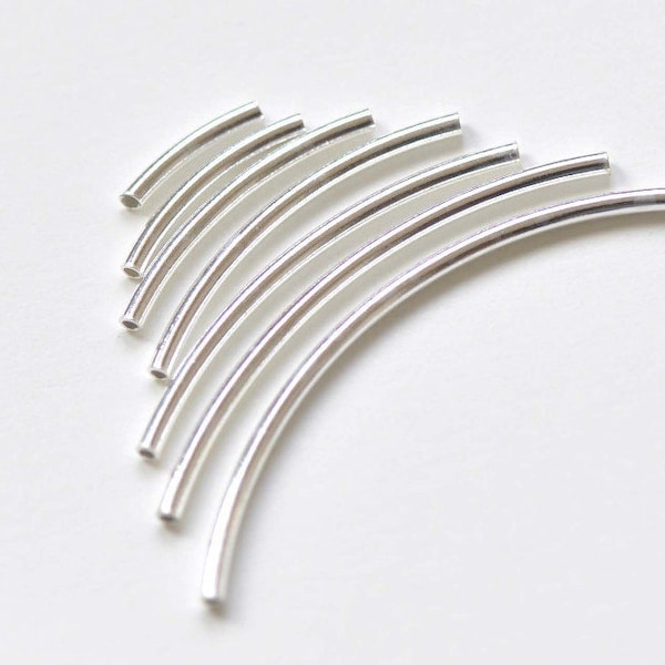 Sterling Silver Tube Beads - Etsy