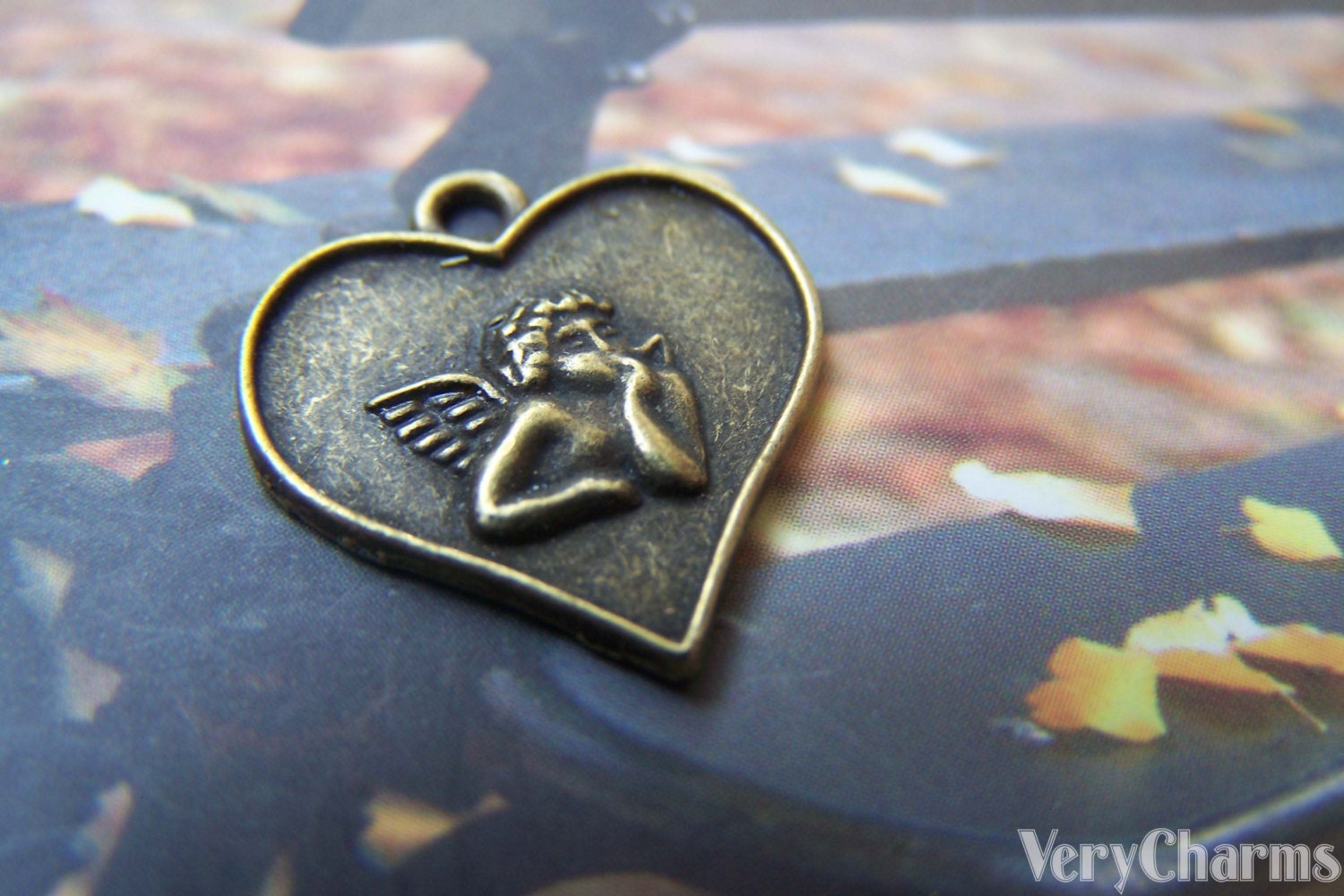 20 Pcs of Antique Bronze Angel Heart Charms 17x18mm A4835 - Etsy