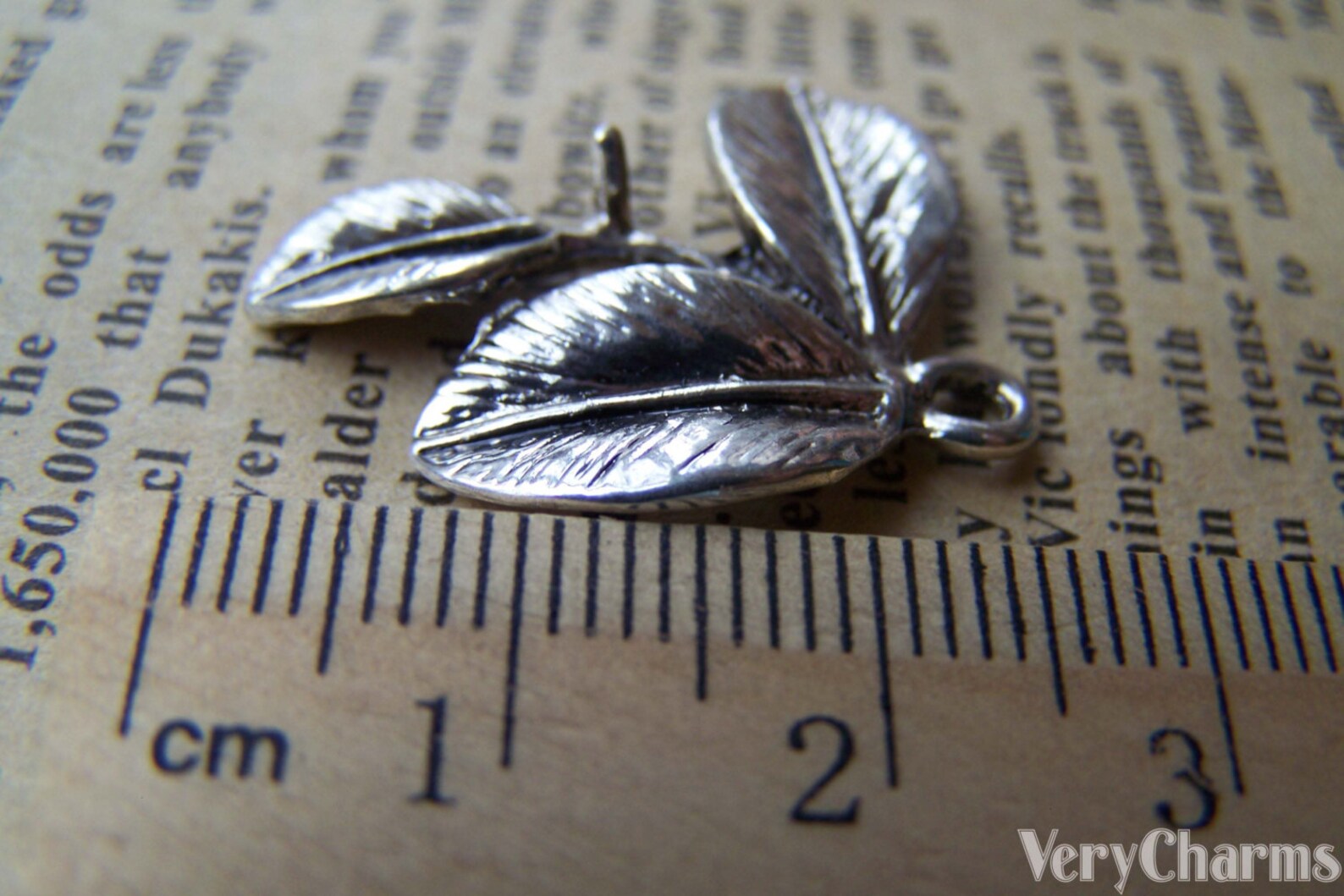 10 Pcs of Antique Silver Three Leaf Branch Charms 23x23mm A959 - Etsy