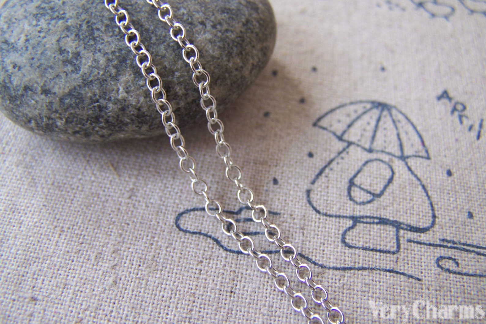 16ft (5m) White Gold Tone Brass Oval Cable Chain Link 2mm A4418 - Etsy