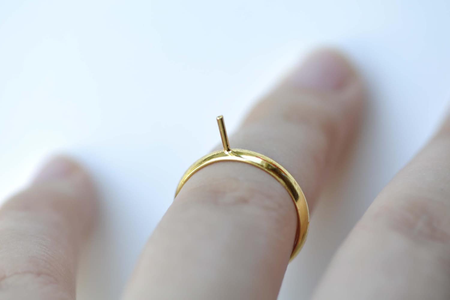 Adjustable Gold Ring Blanks With Peg for Half Drilled Pearls - Etsy