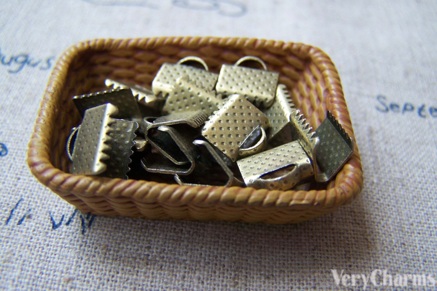 50 Pcs of Antique Bronze Brass Ribbon Ends Clamps Fasteners - Etsy