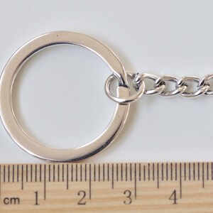 10 Pcs Simple Keychain Fob Key Ring With Short Extension Chain Antique ...