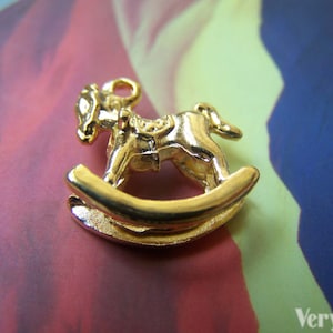 20 Pcs of Gold Rocking Horse Charms 15x15mm A4824 - Etsy
