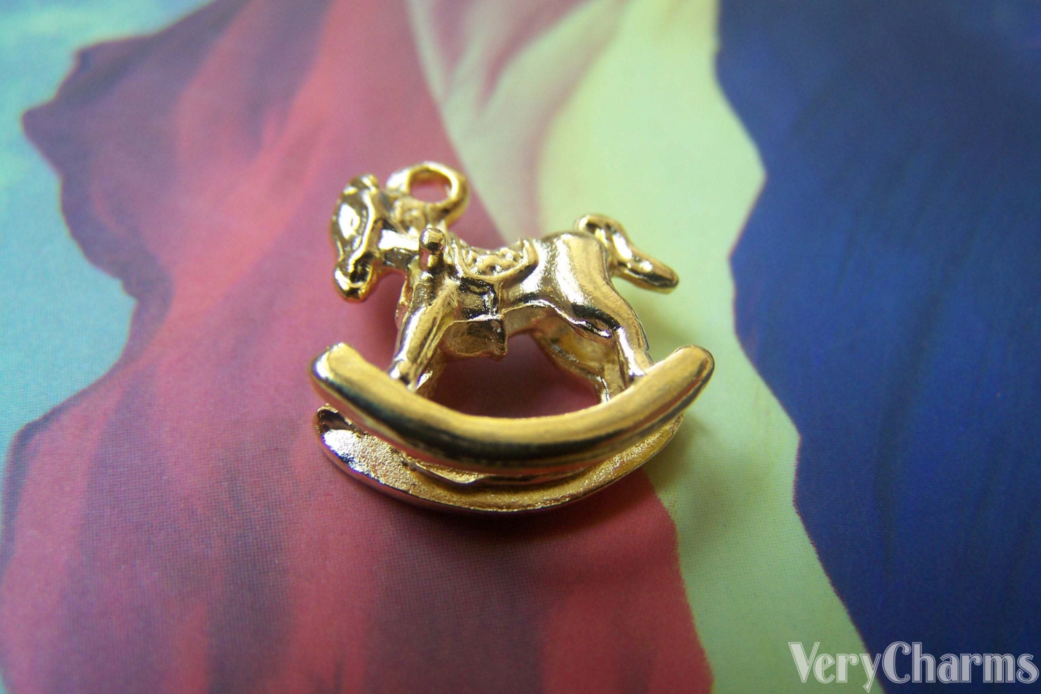 20 Pcs of Gold Rocking Horse Charms 15x15mm A4824 - Etsy