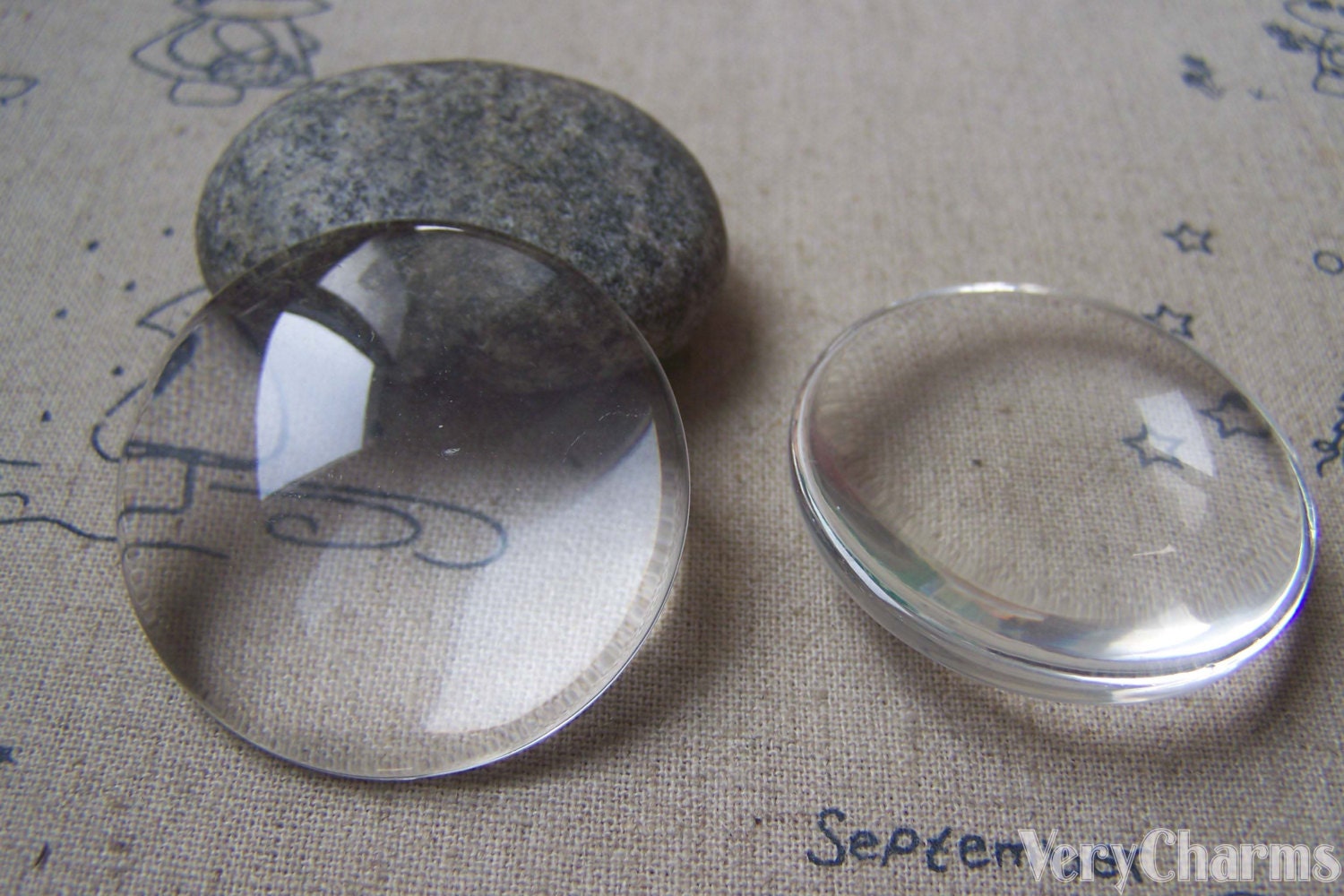 Cúpula de lupa Crystal Clear Round Circle Cabochon 40mm Juego - Etsy España