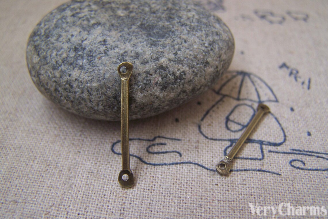 100 Pcs of Antique Bronze Connecting Rod Bar Link Connector - Etsy