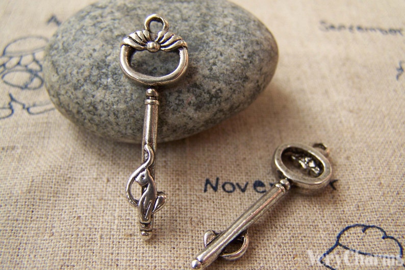 20 Pcs of Antique Silver Skeleton Key Charms 10x35mm A1233 - Etsy