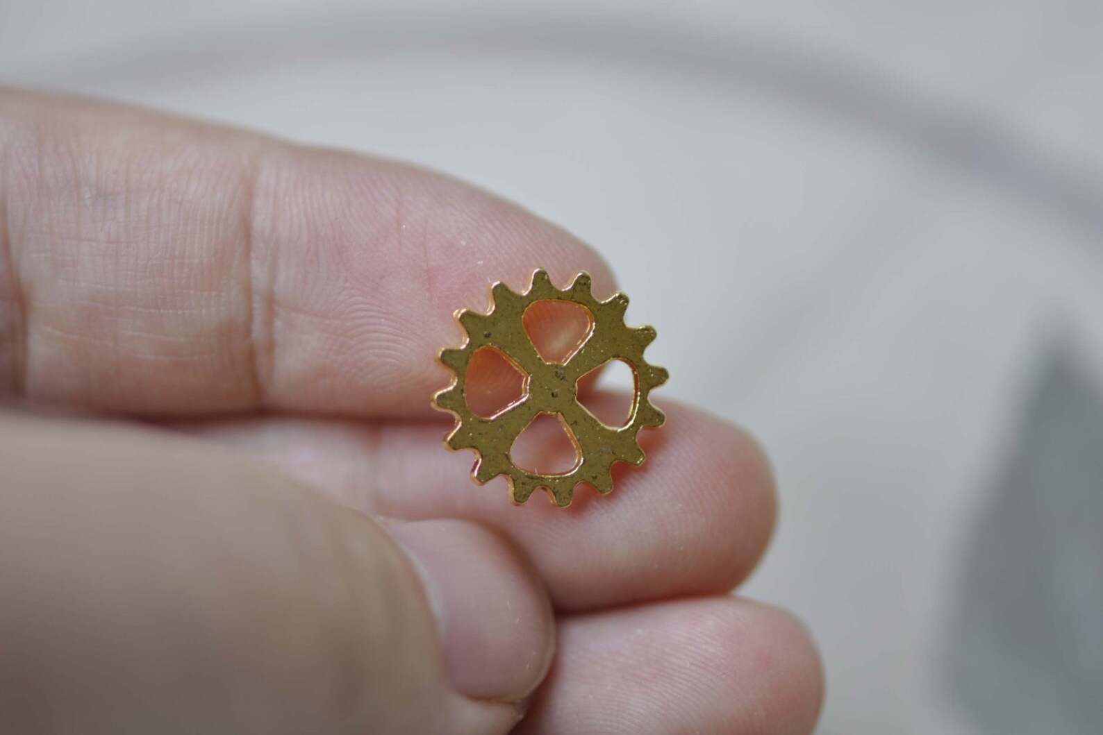 Gold Gears Charms Small Mechanical Watch Movement 14mm Set of | Etsy