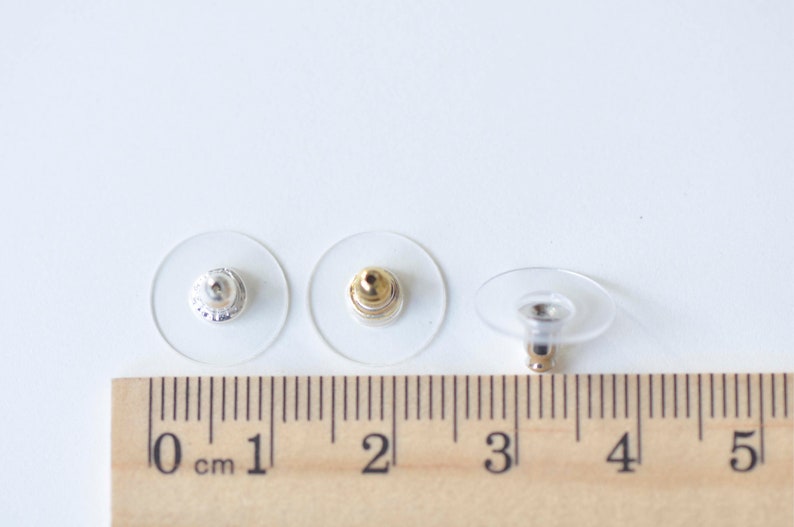 Brass Silicon Comfort Disc Earring Backs Stoppers | Etsy