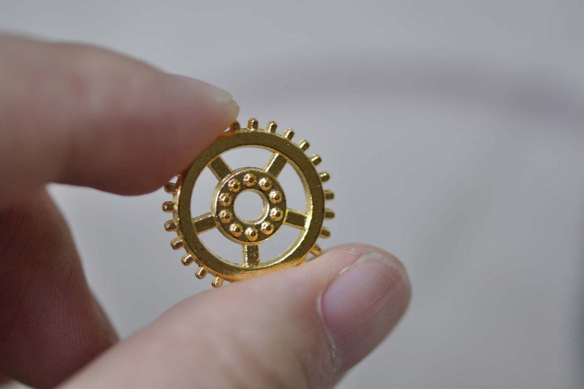 Gold Gears Mechanical Clockwork Parts 17mm Set of 20 A7946 - Etsy